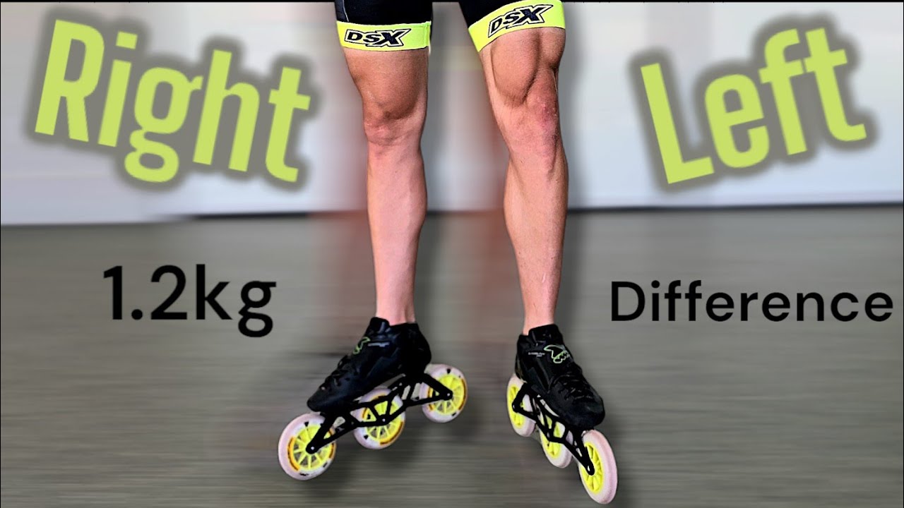 Crazy Legs of a SpeedSkater 🤯 Left vs. Right leg test (Olympic skater ...