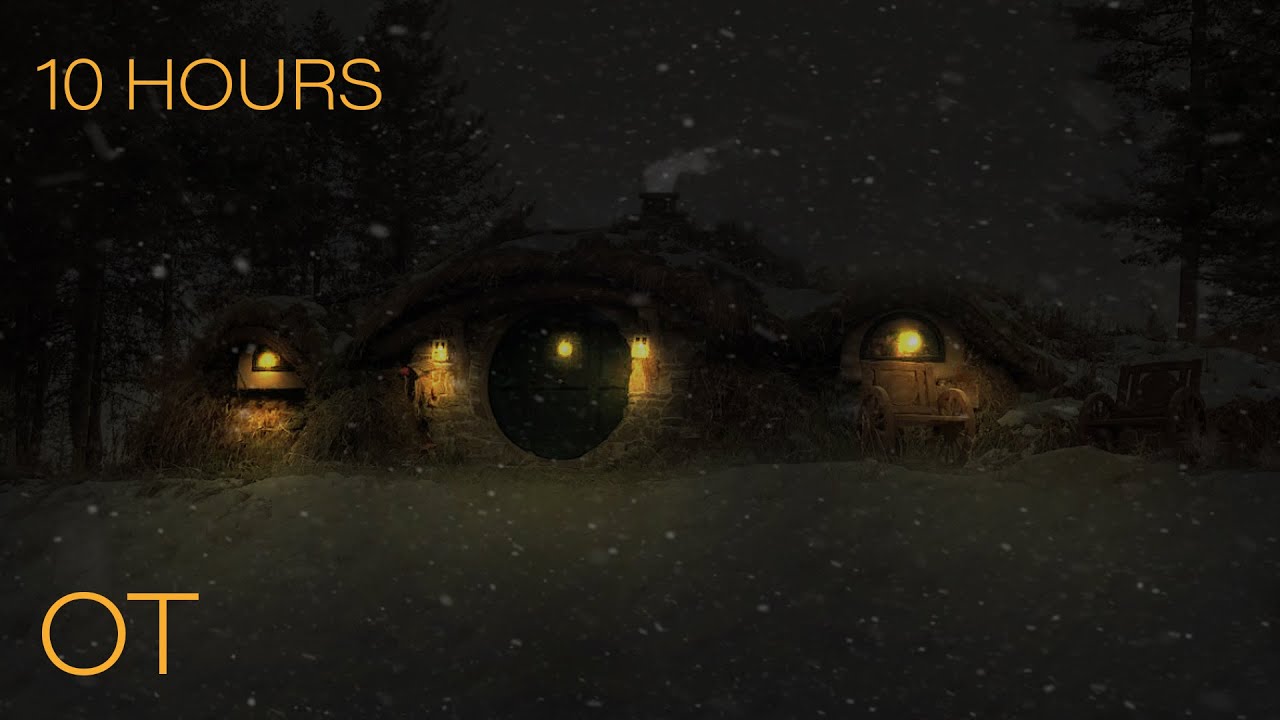 Blizzardy Hobbit Hole | Heavy Wind & Blowing Snow for Relaxing ...