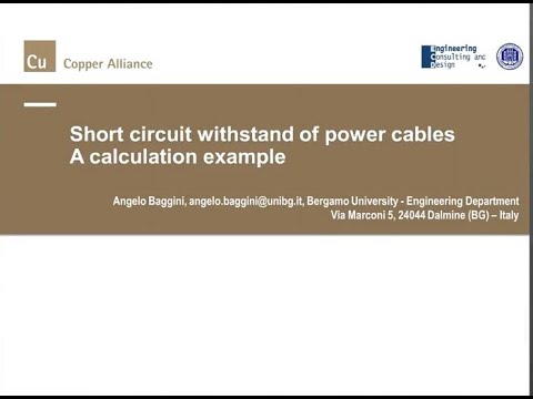 Short circuit current withstand power cable Calculation Example - YouTube