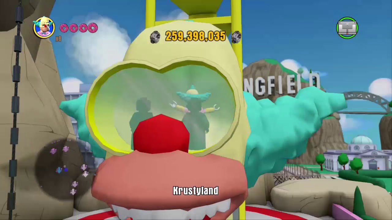 Lego Dimensions Krusty the Clown Free Roam - YouTube