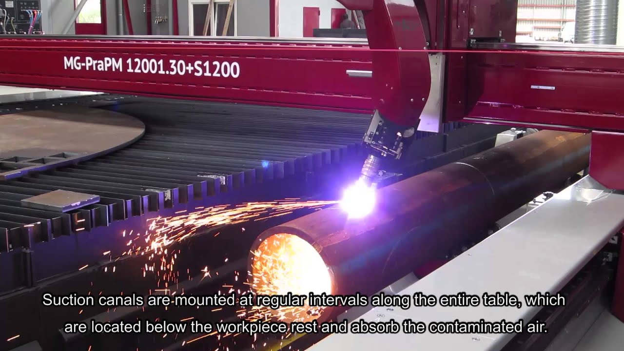 MicroStep cutting table with TEKA filtration system - YouTube