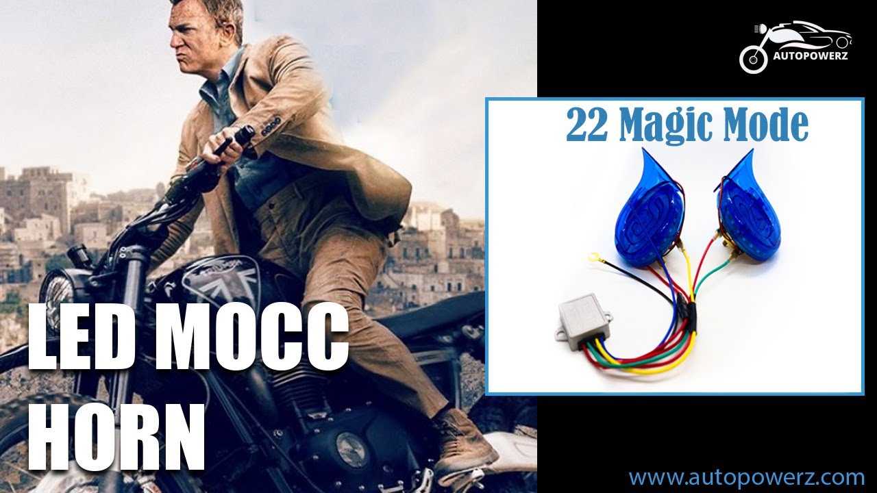 AUTOPOWERZ LED Mocc Horn Set of 2 for Universal for Bikes, scooty, Cars ...