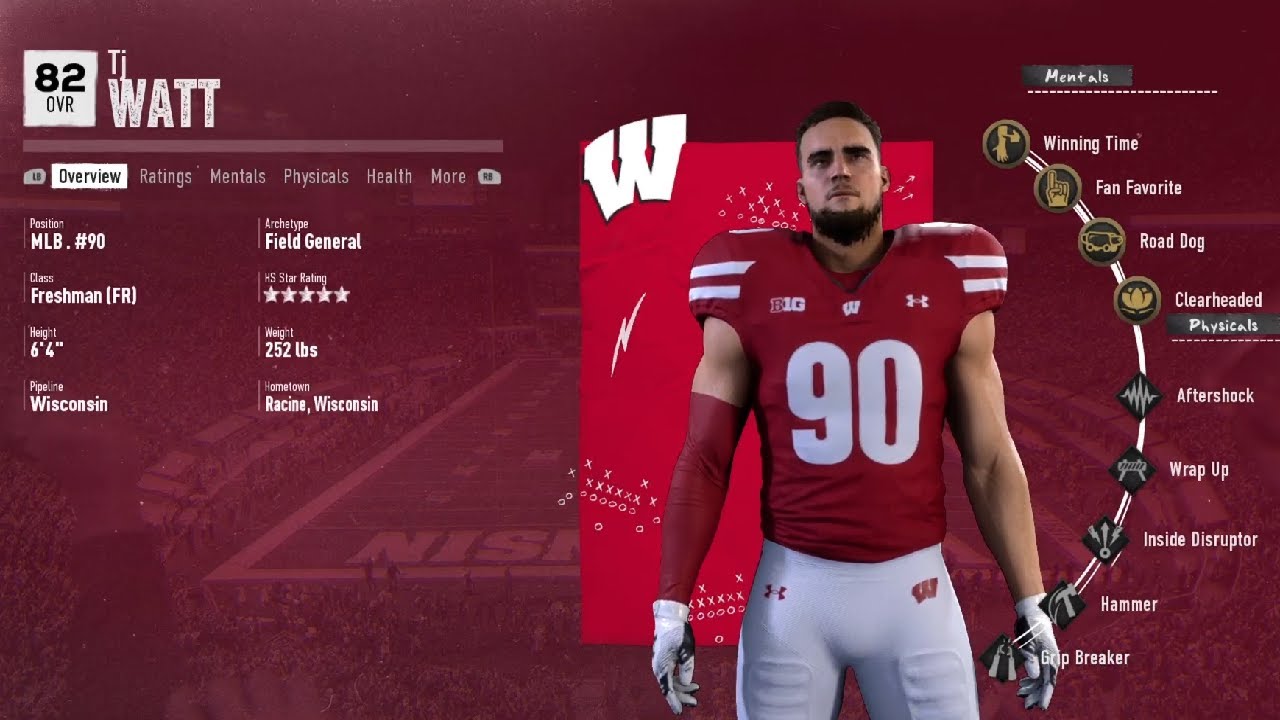 How To Create TJ Watt CFB 25 RTG - YouTube