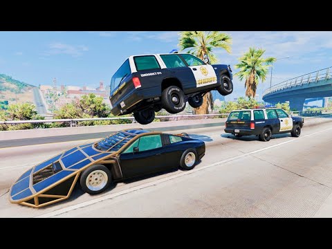 Ramp Cars vs Traffic Police Chase #1 BeamNG Drive #beamngdrive # ...