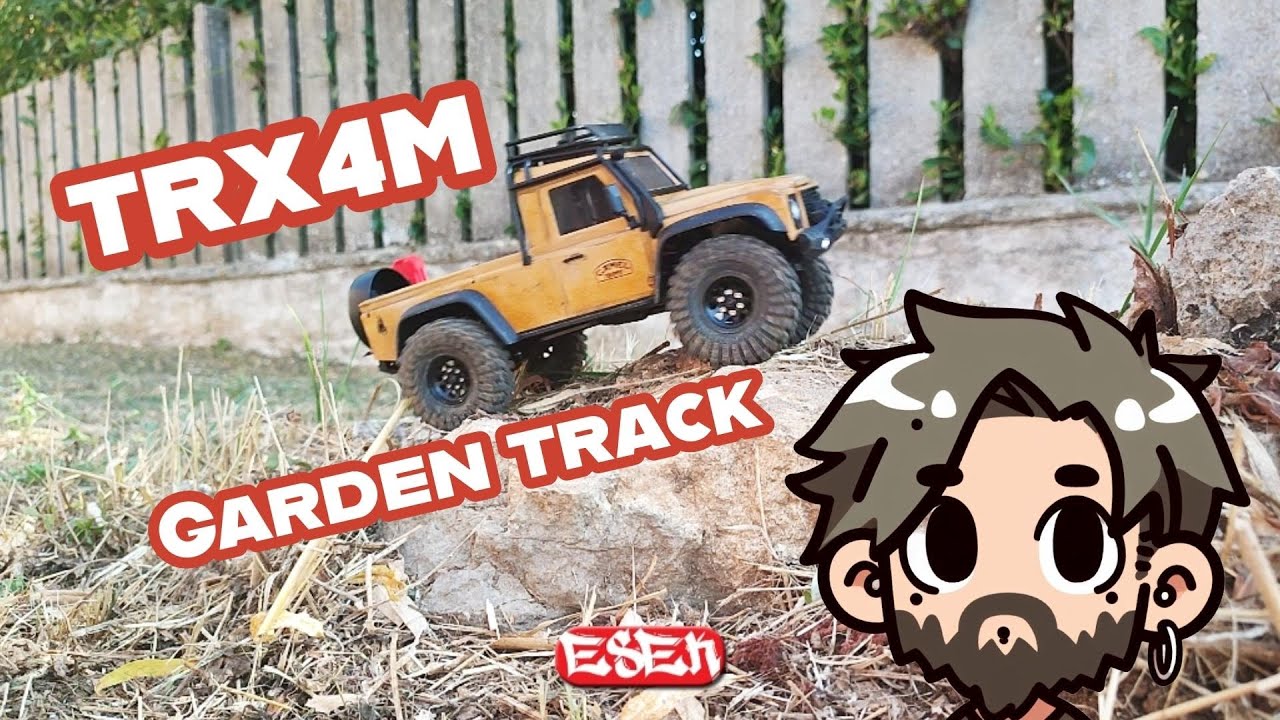 RC scaler - TRX4M short ride in hot garden track - YouTube