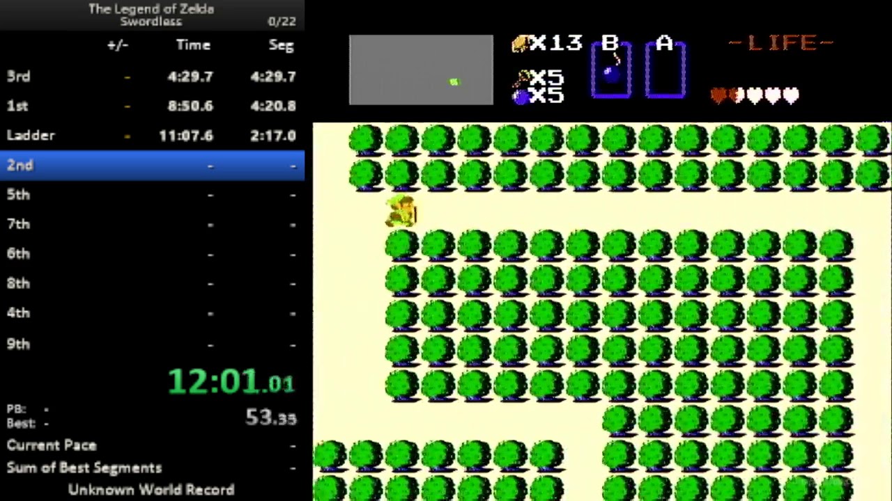 Zelda 1 Swordless in 80:25 - YouTube