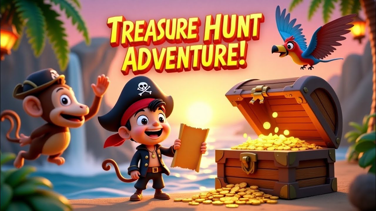 TREASURE HUNT ADVENTURE 🏴‍☠️ - Fun Kids Song 🎶, Dance & Learning ...