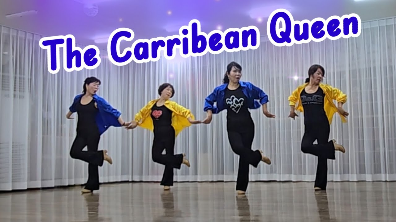 The Carribean Queen Line Dance (Beginner)- April 2025 - YouTube