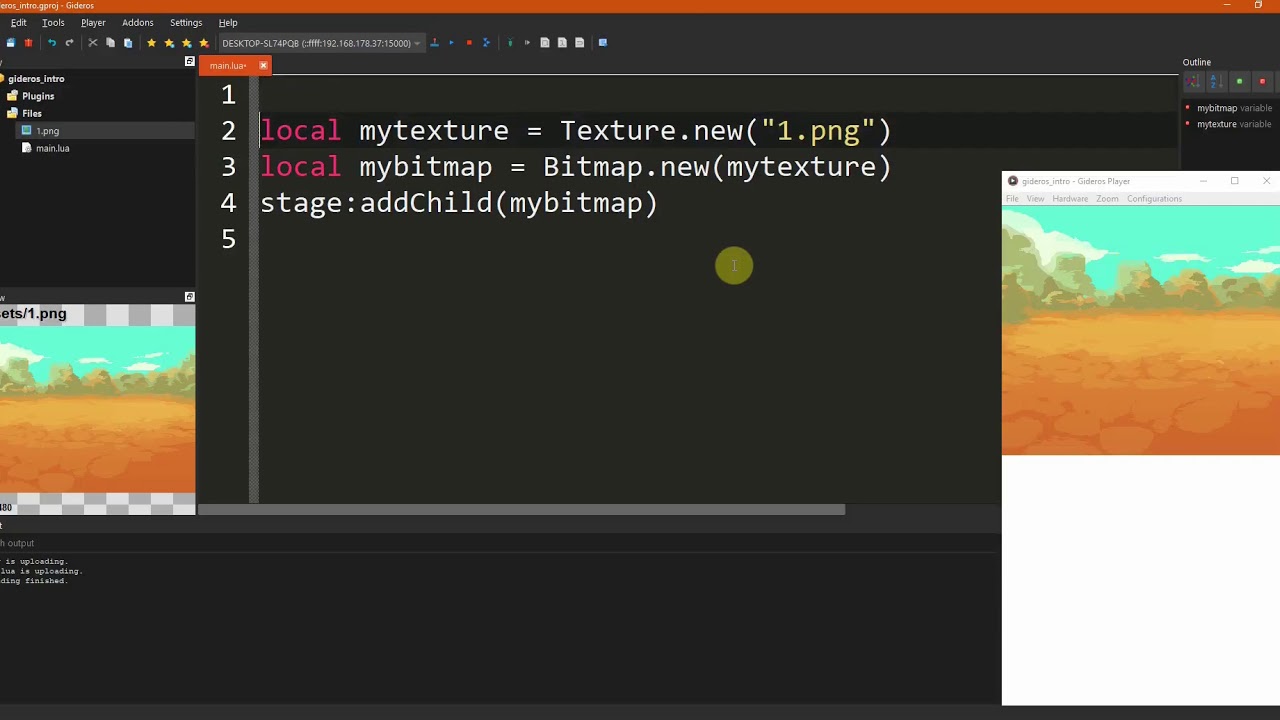 GIDEROS INTRO 01 HELLO WORLD (fr) - YouTube
