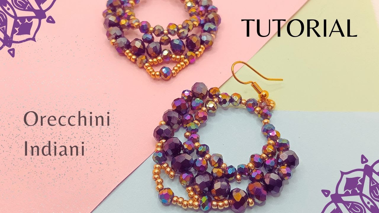 Tutorial orecchini Indiani / DIY indian earrings with #beebeecraft / Easy beading tutorial - YouTube