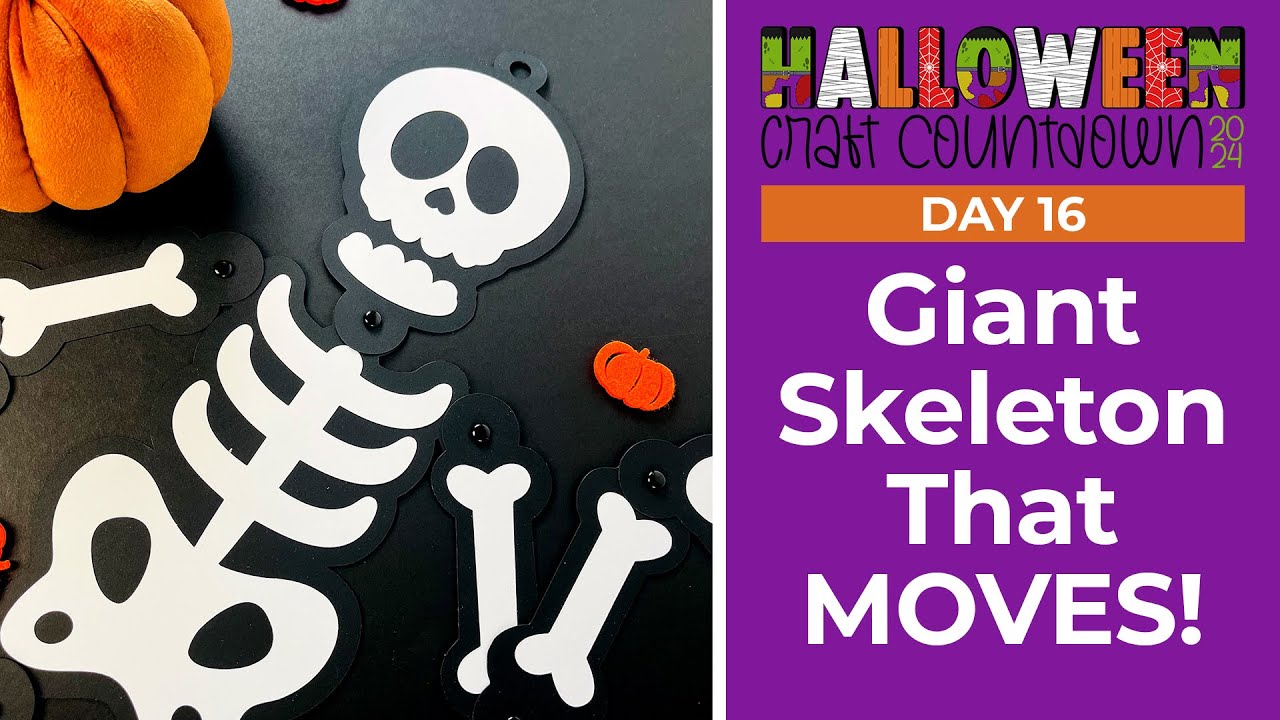 Giant Movable Skeleton 🦇 Day 16 Halloween Craft Countdown 2024 - YouTube