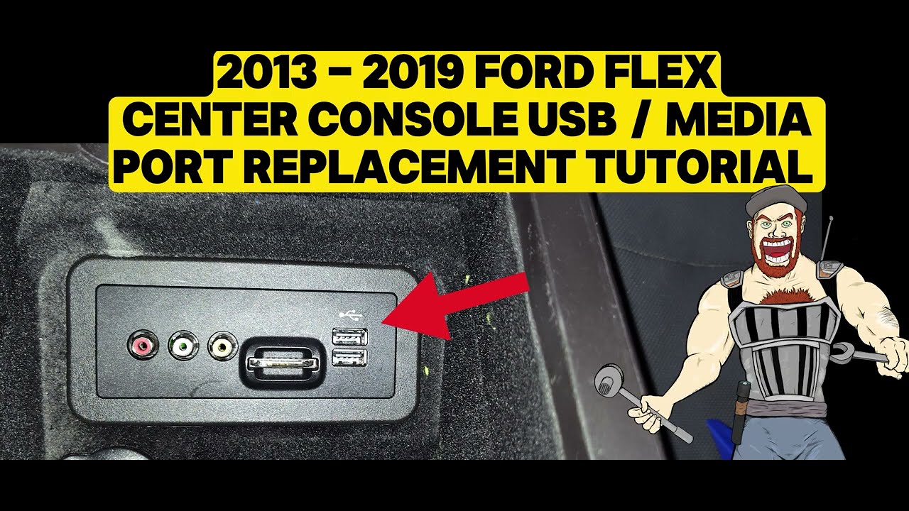 2013 - 2019 FORD FLEX CENTER CONSOLE USB PORT - MEDIA SD CARD HUB JACK REPLACEMENT TUTORIAL ...