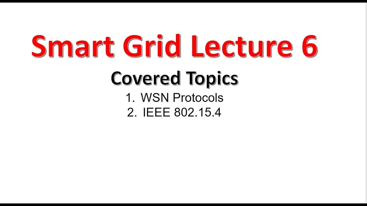 Smart grid technology Lect 6 - YouTube
