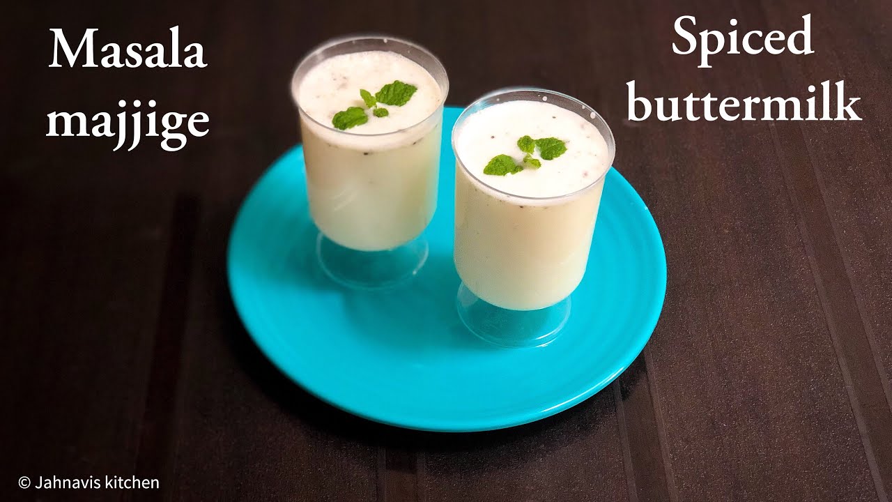 Spiced buttermilk | masala majjige | Summer drinks recipe | Neer mor ...