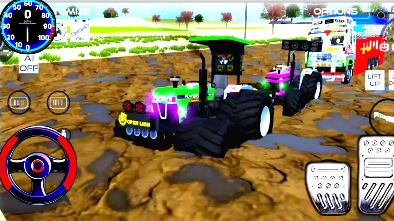 "💥OPEN LION Tractor Power Vs Heavy Truck Tochan | Indian Vehicle ...