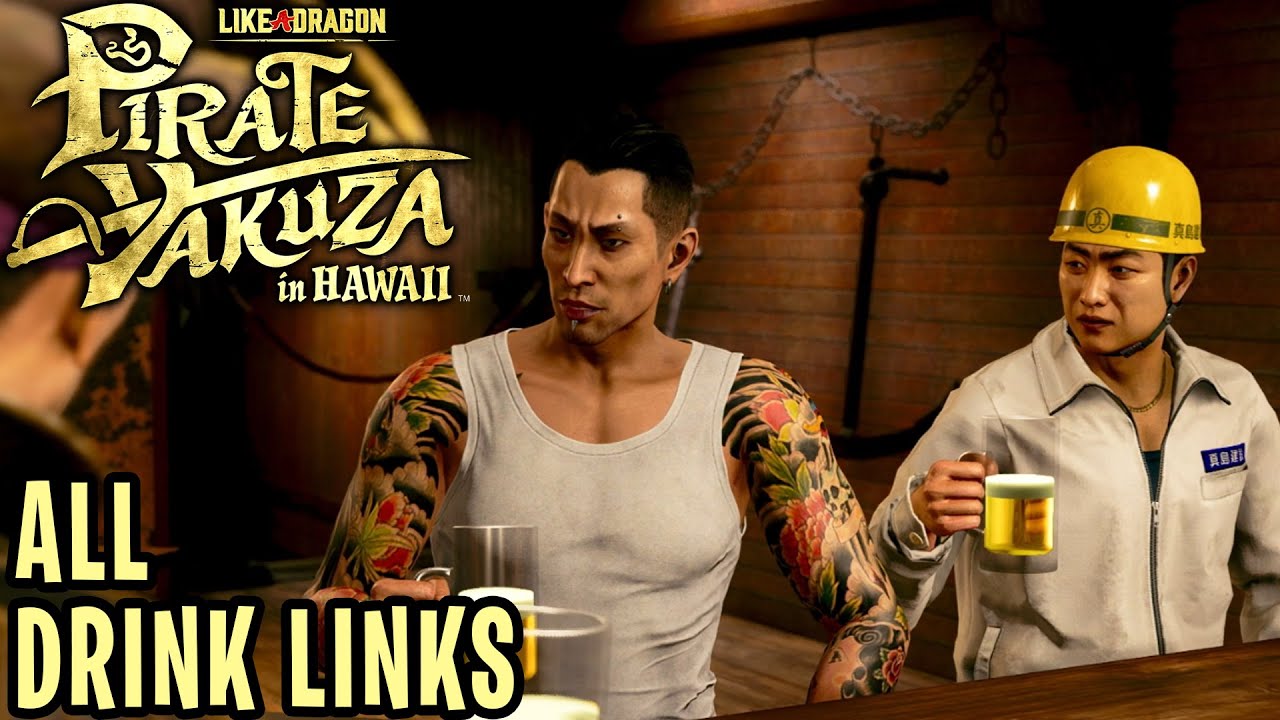 Pirate Yakuza in Hawaii | All Drink Link Scenes & Correct Answers - YouTube