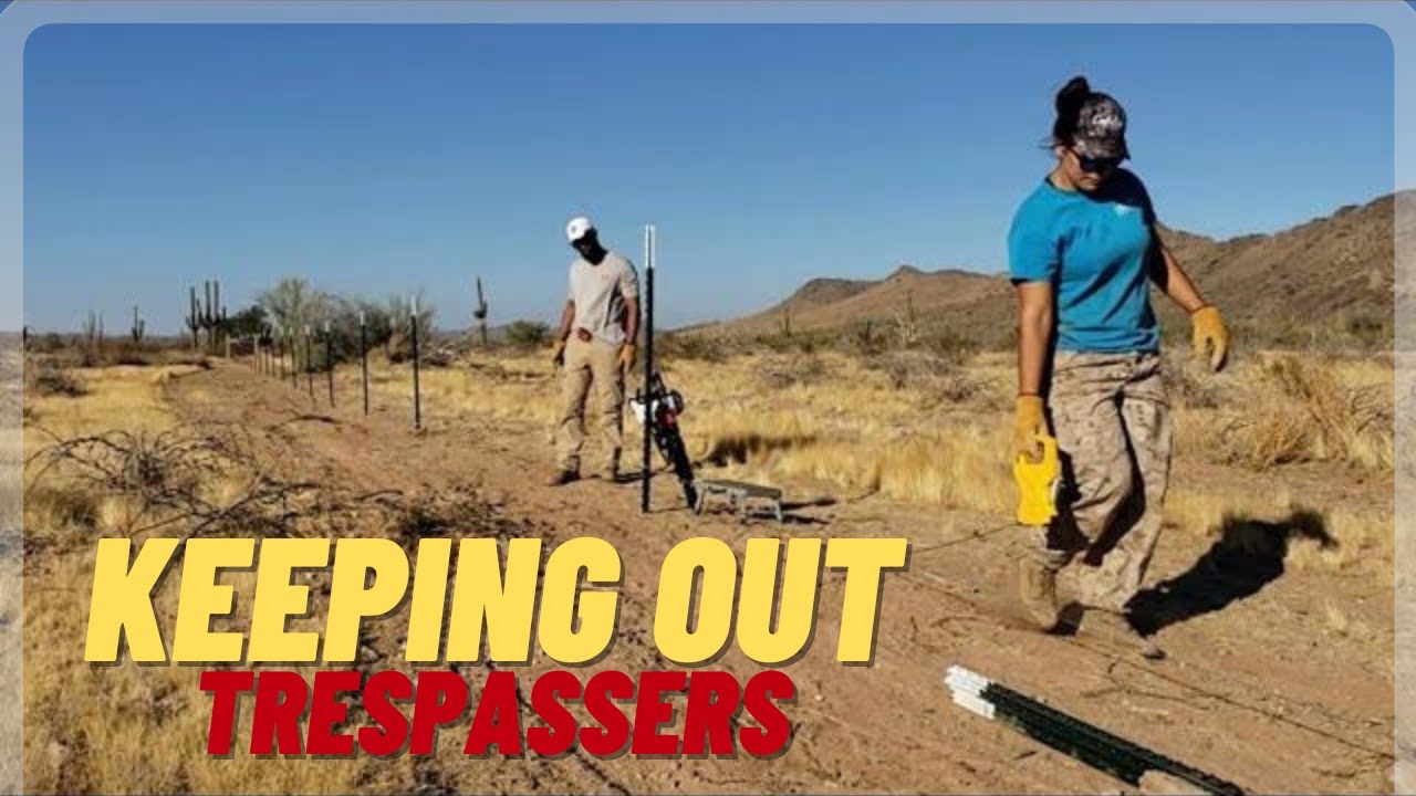 Fencing In Our 5 Acre Arizona Desert Off Grid Homestead - YouTube