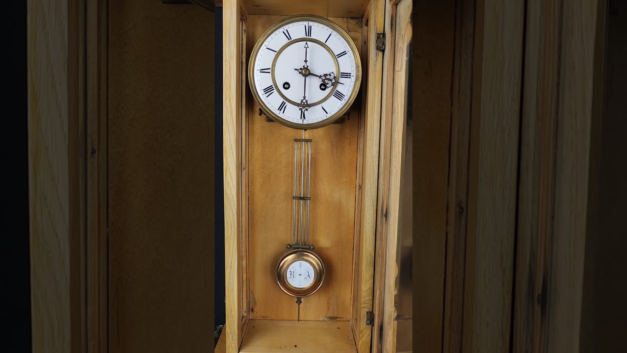 Wall pendulum clock with an old French movement - YouTube