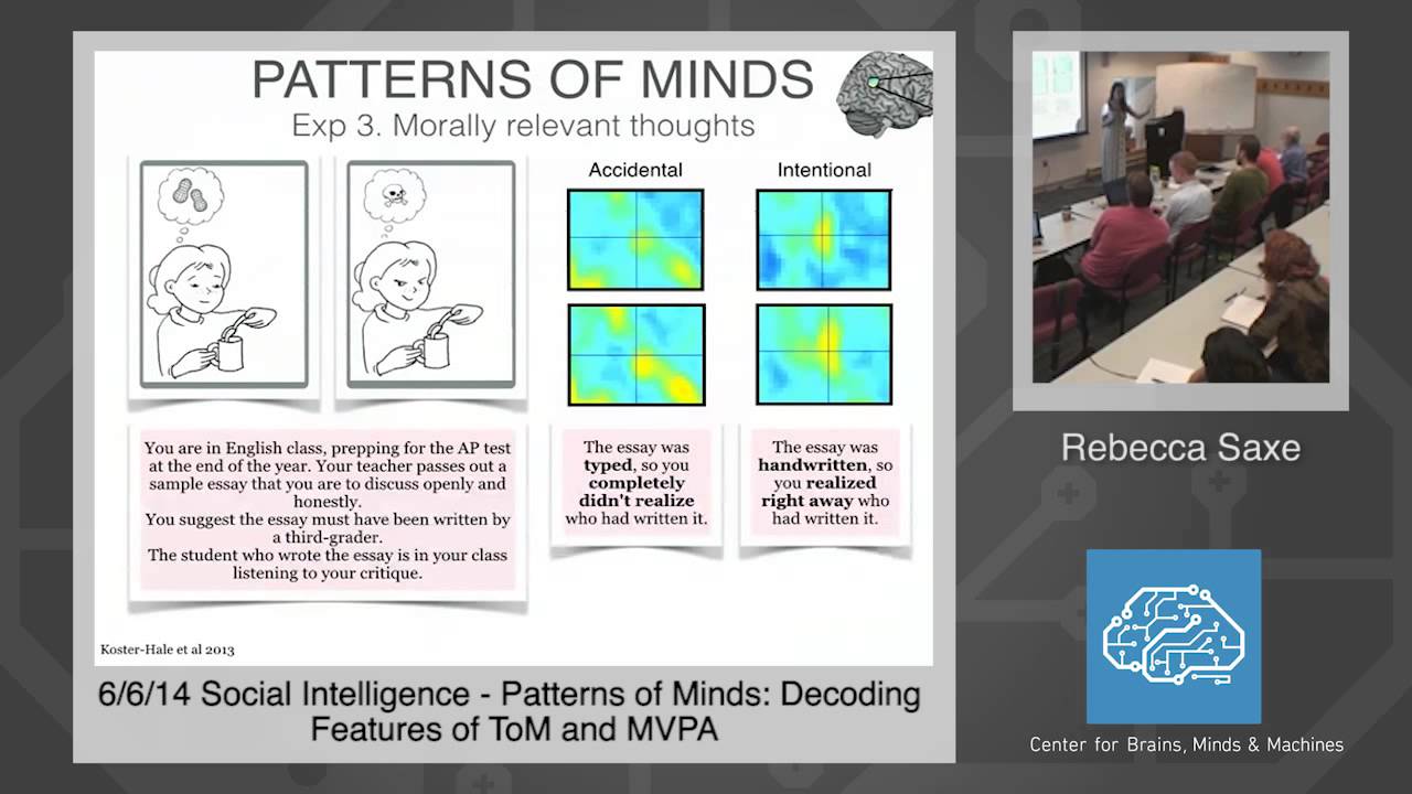 6/6/14 Social Intelligence - Rebecca Saxe: Patterns of Minds: Decoding ...