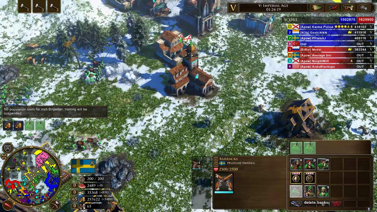 AOE3 DE Alps Treaty Swedish Mercs - YouTube