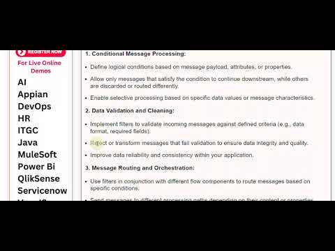 Define the use of filter in Mule 34 - YouTube