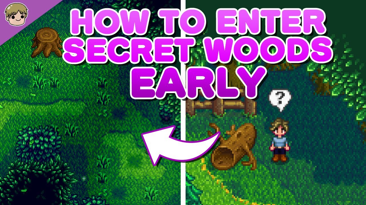 How to enter Secret Woods Early in Stardew Valley - YouTube