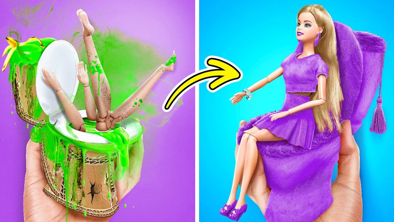 From Poor Doll to Rich Barbie! Rich vs Poor Doll Makeover by 123 GO ...