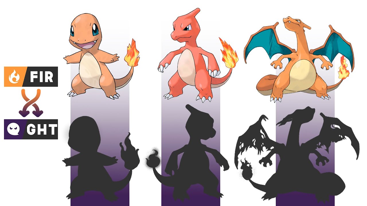 Ghost-Type Charmander Evolution Line 🔥 | Pokémon Type Swap Art - YouTube
