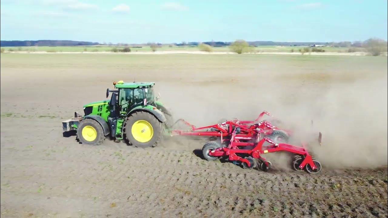 Agrarbetrieb Jakobsen - Bodenbearbeitung mit John Deere 6250R und 6m Horsch Joker RT ...