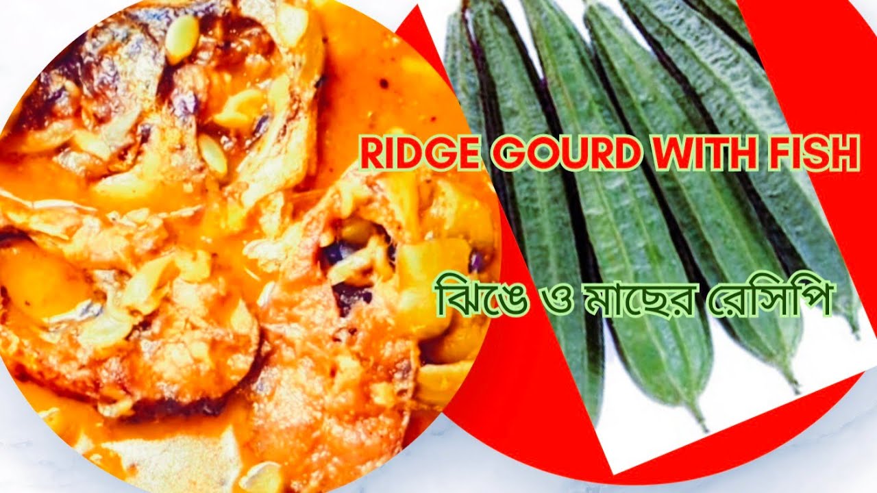 ঝিঙে আলু দিয়ে রুই মাছের ঝোল রান্না | ridge gourd recipe | jhinga ...