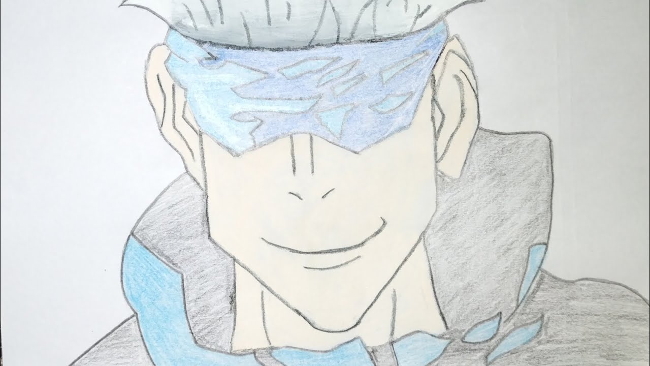 How to draw Gojo step by step || How to draw anime - YouTube