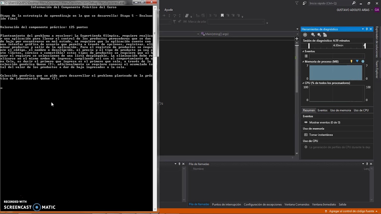 Programa con menú de opciones en Visual Studio - YouTube