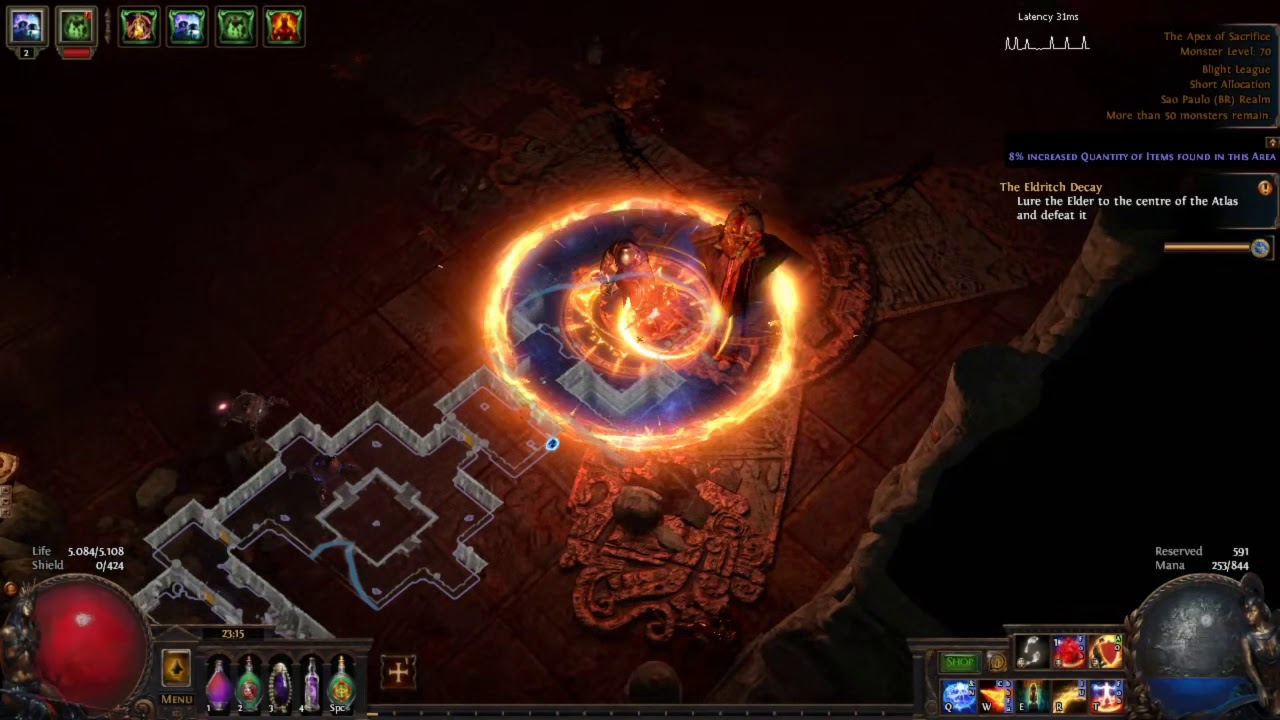 Path Of Exile - Righteous Fire/Scorching Ray Chieftain running some ...