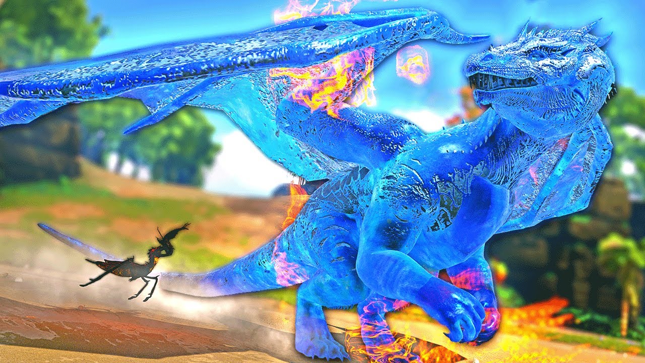 This 600,000 Health ICE DRAGON is HYPER AGGRESSIVE! | ARK MEGA Modded ...