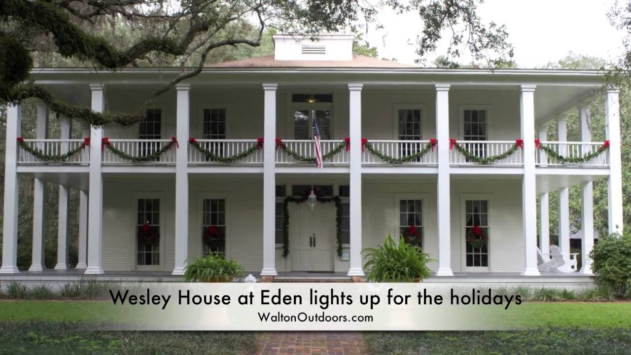Wesley House Christmas at Eden Gardens State Park - YouTube