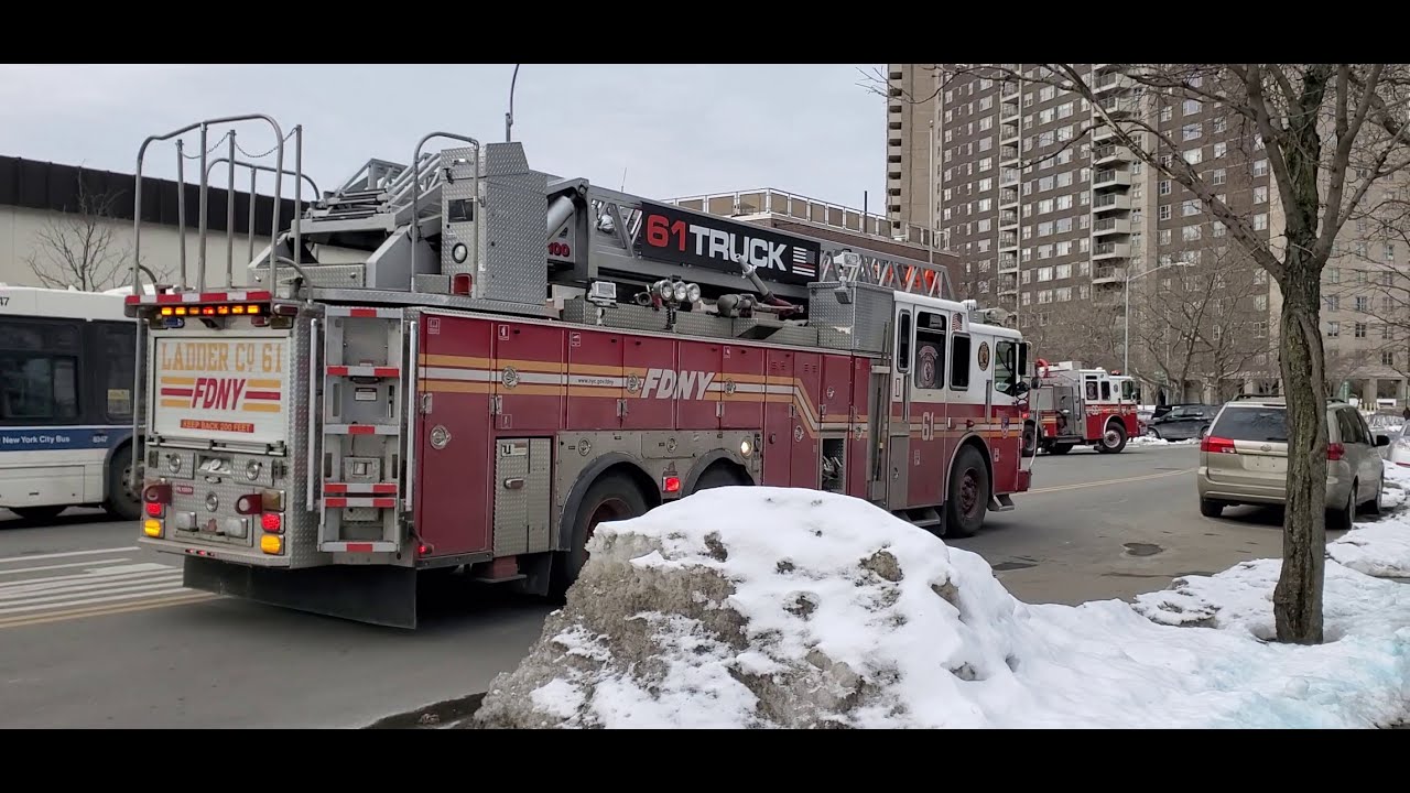 FDNY Engine 66,Ladder 61 Returning To Quarters With One Unruly Driver ...