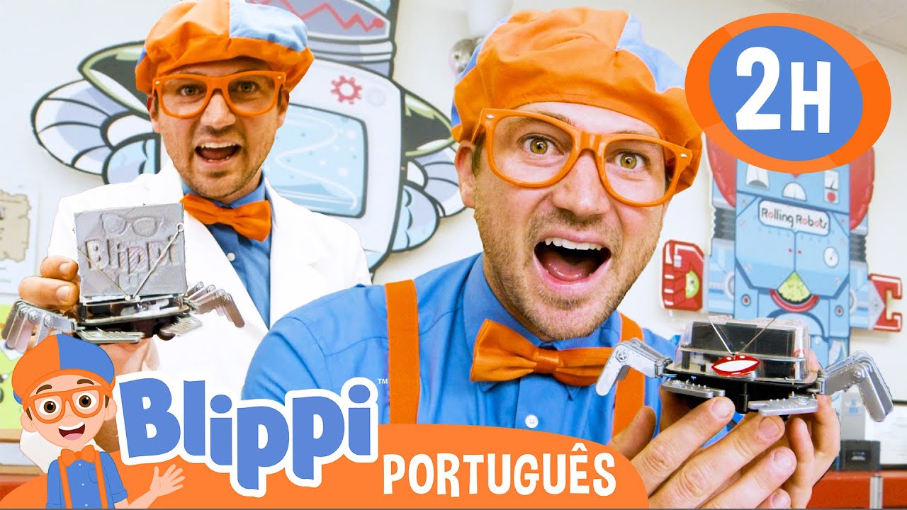Blippi Aprende a Cosntruír Robôs! | 2 HORAS DO BLIPPI! | Vídeos ...