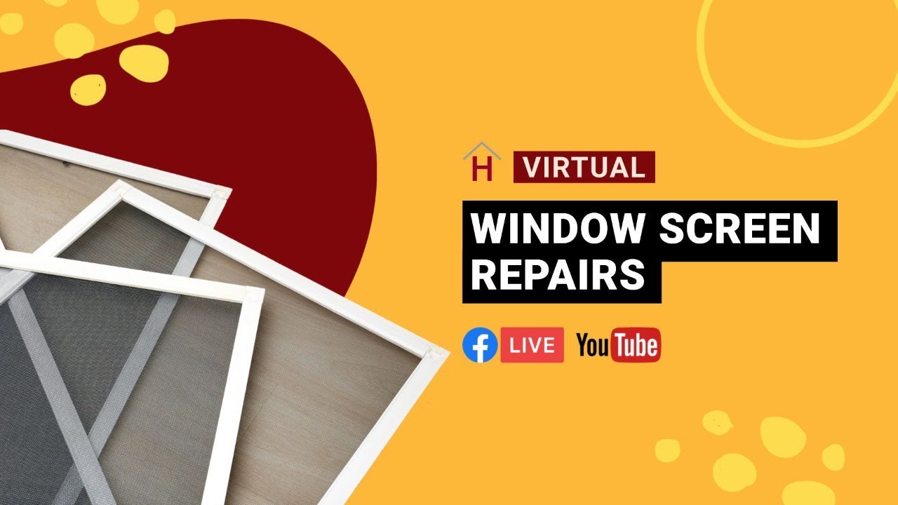 Window Screen Repairs - Virtual Workshop - YouTube