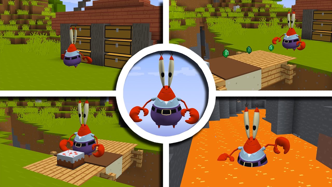 Friends built a trap for Mr. Krabs in Minecraft! - Trolling Video ...