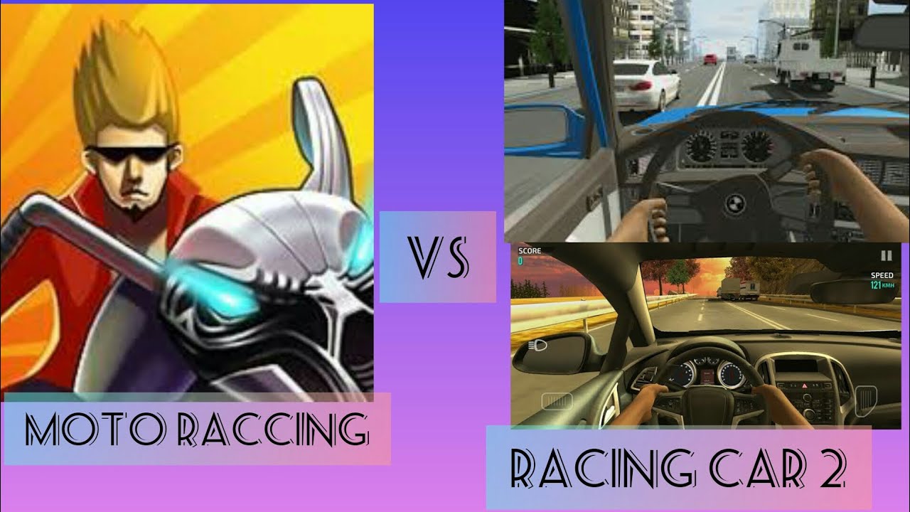Racing car 2 vs moto racing |I challenge Moto Racing| Gaming videos ...