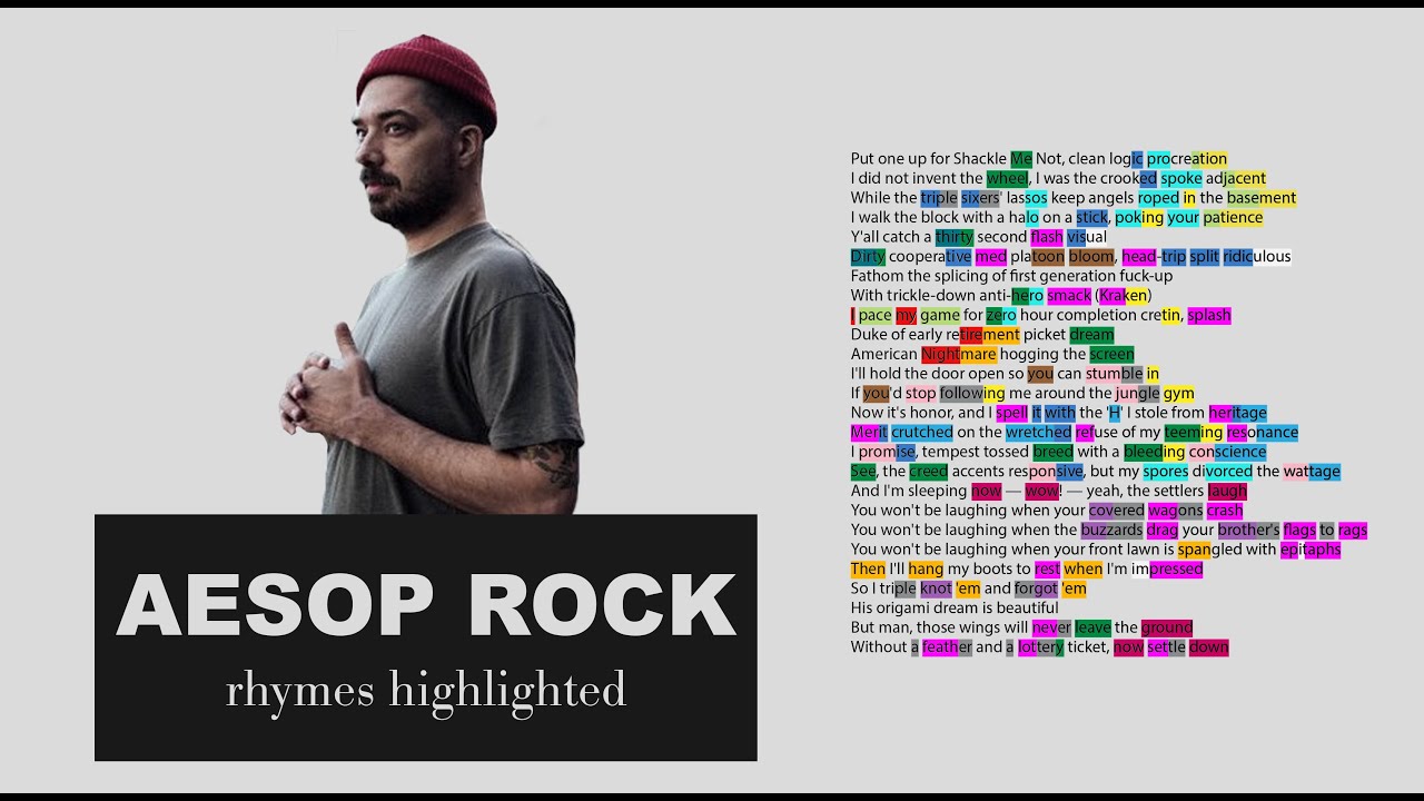Rap rhyme scheme analysis