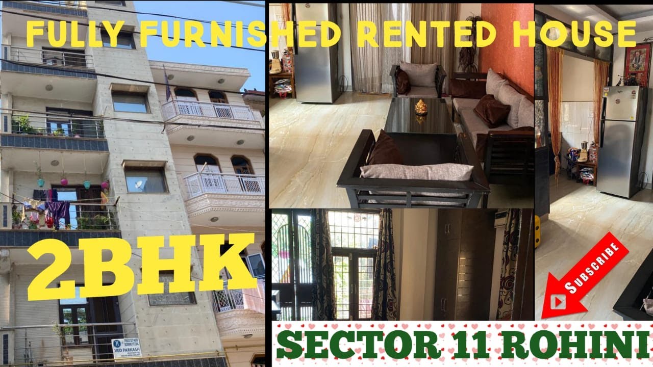 2 BHK Floor with 3 balcony - Sector 11 Rohini - With parking and fully ...