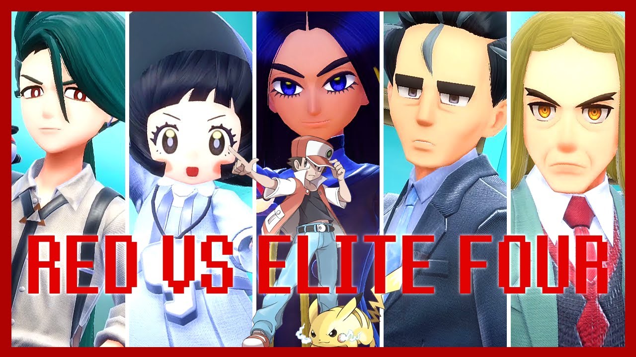 Red Vs Paldea's Elite Four and Champion - YouTube