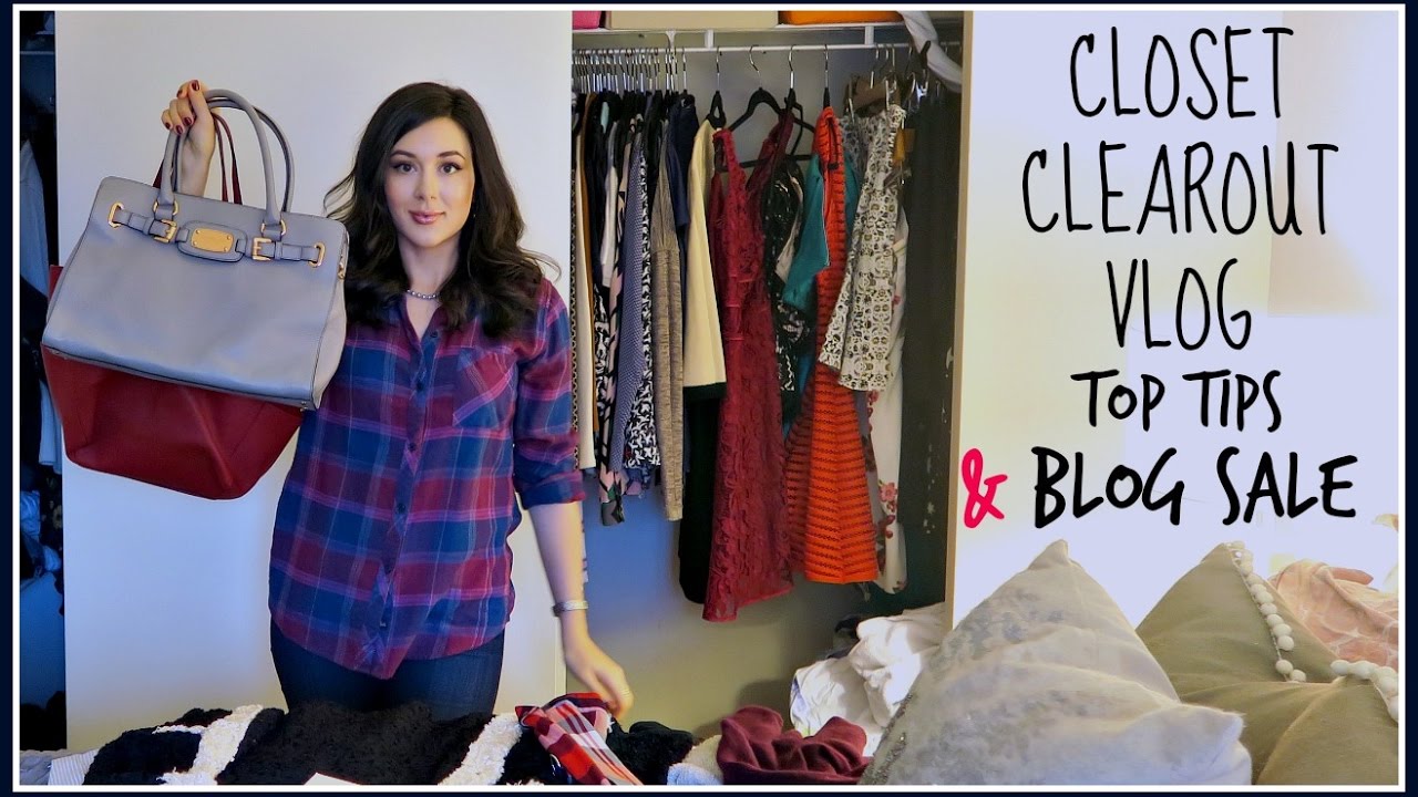 CLOSET CLEAROUT VLOG | BLOG SALE & TIPS FOR EFFICIENT TIDYING - YouTube