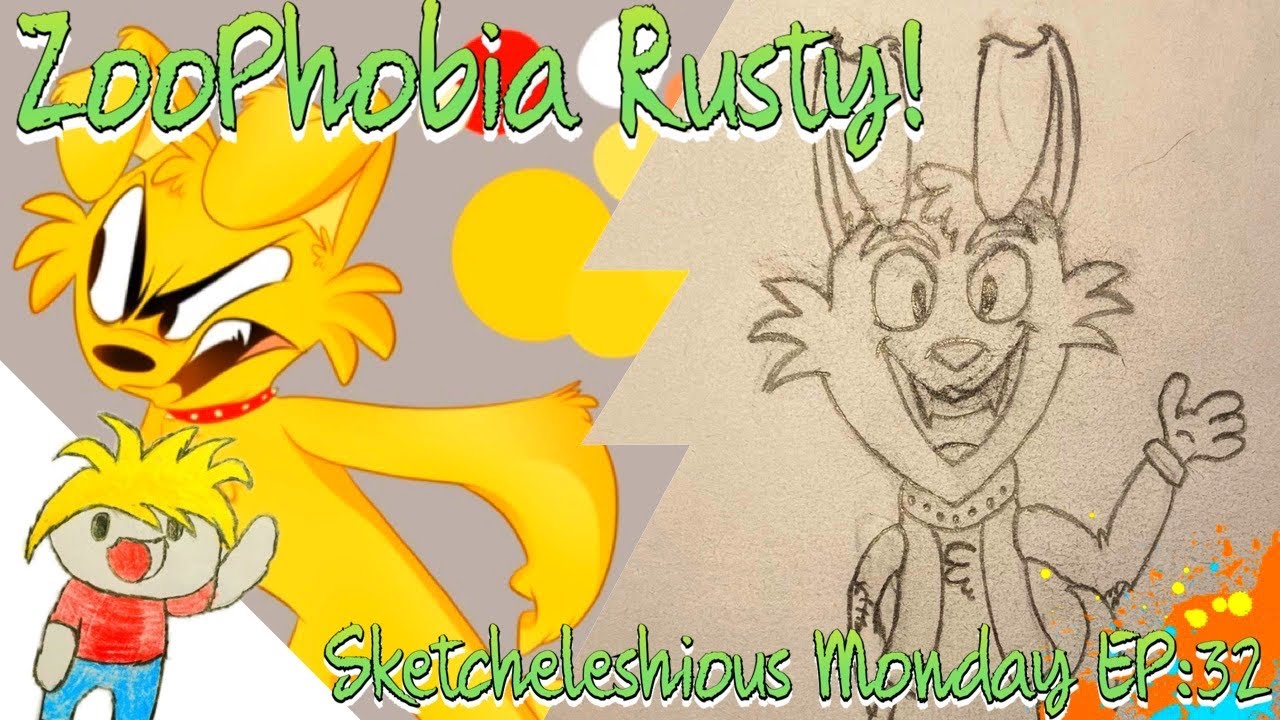 Sketcheleshious Monday-EP:32-hand drawing Rusty from ZooPhobia! - YouTube