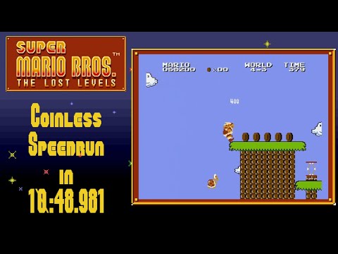 (10:48.981 w/o loads) Super Mario Bros.: The Lost Levels Coinless Speedrun *World Record* - YouTube
