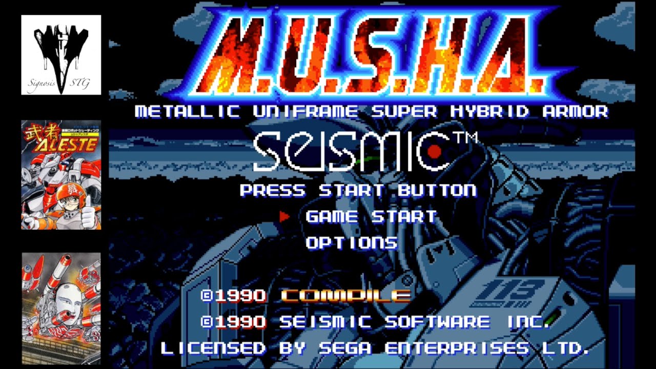 Classic Game - MUSHA Aleste by Compile (Mega Drive) - YouTube
