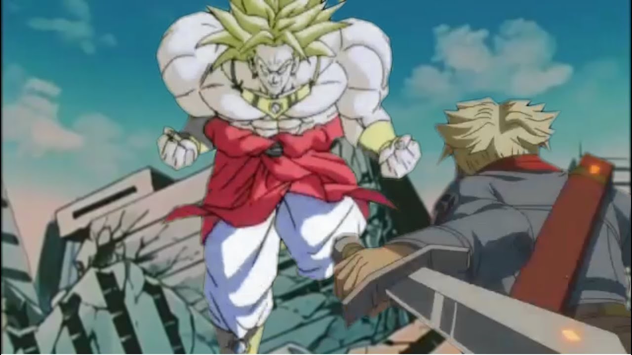 SSJ2 Future Trunks vs LSSJ Broly - YouTube