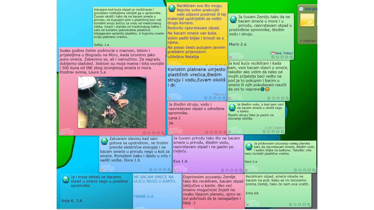 Dan planeta Zemlje poruke učenika - YouTube