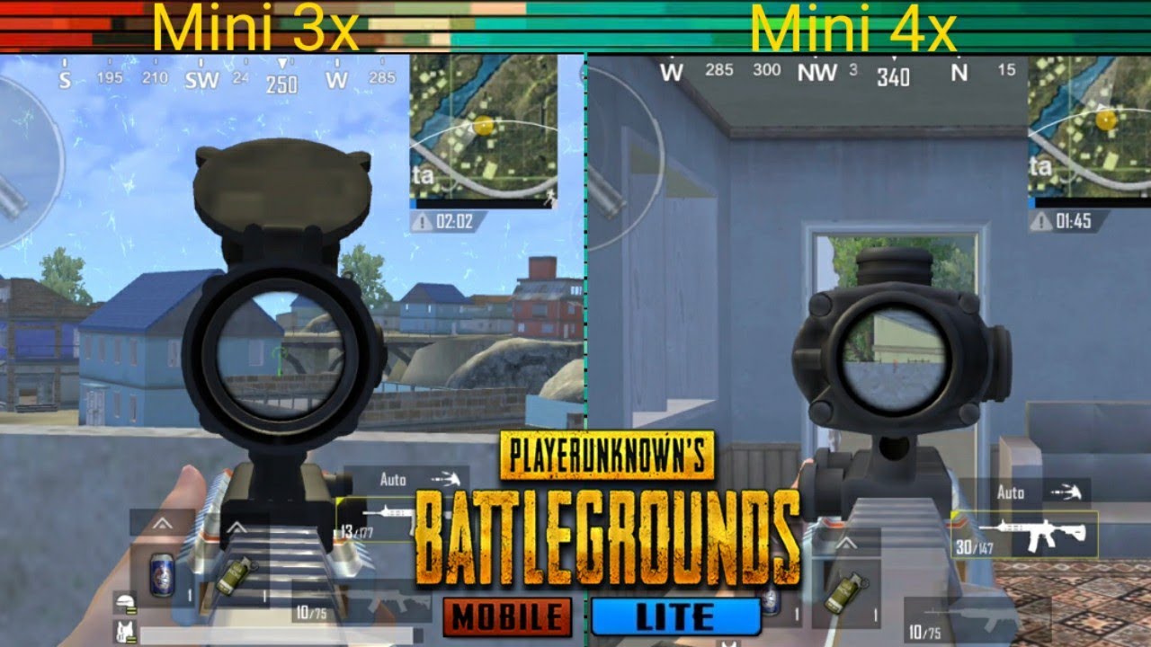 Mini 3x and Mini 4x scope in pubg lite | PHoEniX - YouTube